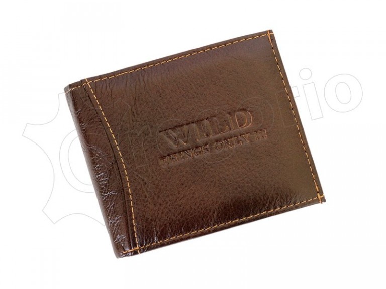 Medium Size Wild Things Only Man Leahter Wallet Black | Wallets.ie