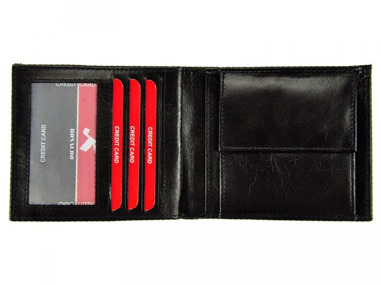 Ronaldo Leather Man Wallet Black RM-01-CFL | Wallets.ie