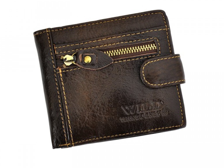 Wild Things Only Unique Leather Wallet Dark Brown | Wallets.ie