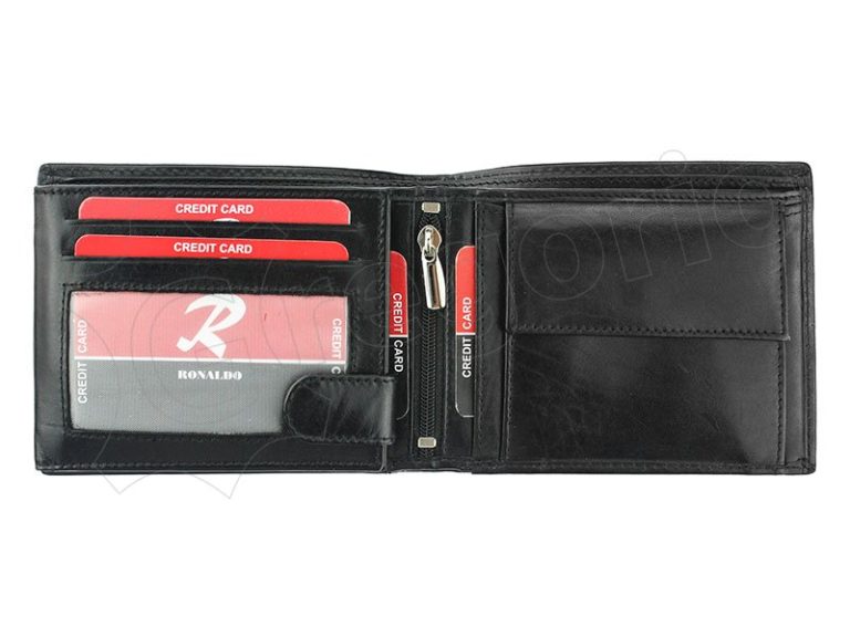 Ronaldo Man Leather Wallet Black RFID SECURE – N992L-VT | Wallets.ie